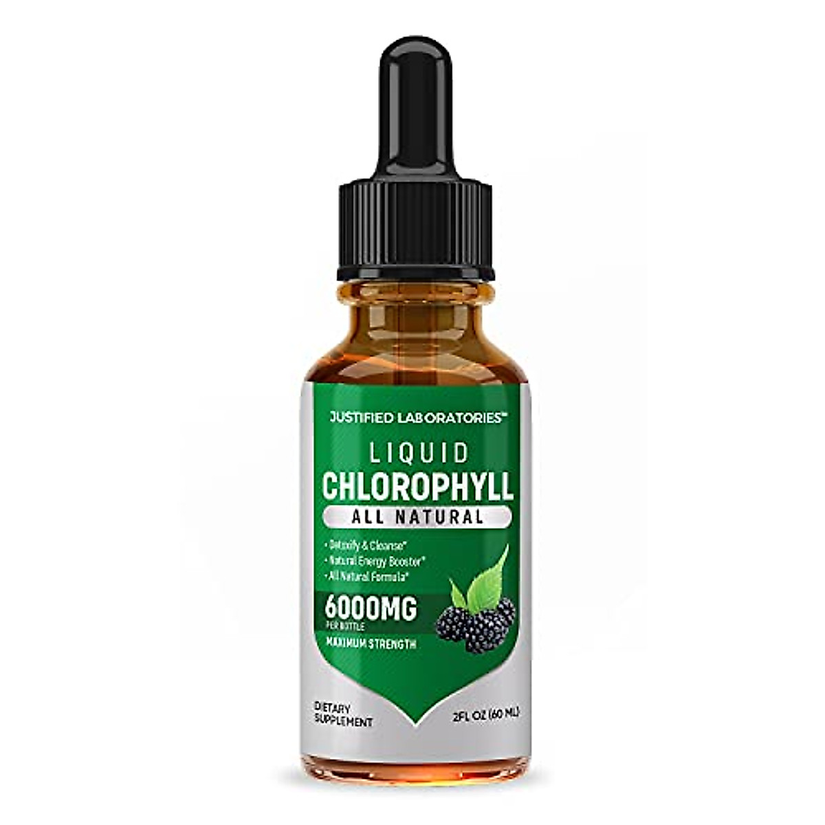 (2 Pack) Liquid Chlorophyll Drops 6000MG Maximum Strength All Natural Green Concentrate Blend Filled with Antioxidants Minerals and Vitamins 2 FL OZ