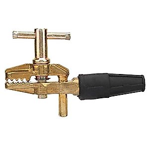 600A Ground Clamp, Grounding Clamp Brass Connector, Industrial Heavy Duty Brass Ground Welding for Welder Tools (brass)