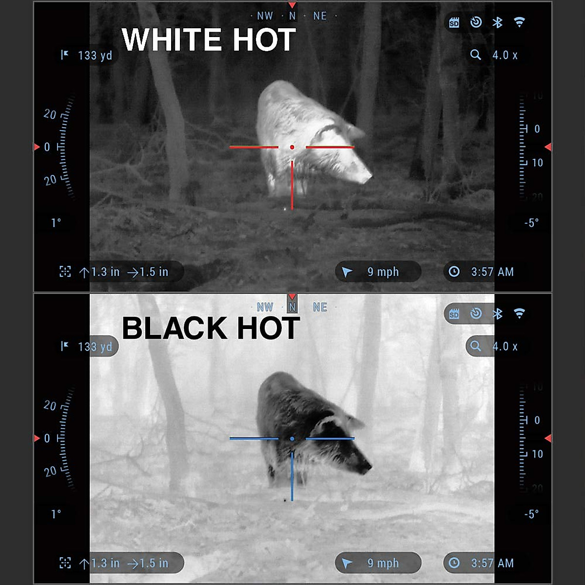 ATN Thor 4 384x288, 1.25-5x Thermal Scope w/Video rec in HD, Smooth Zoom, Bluetooth and Wi-Fi (Streaming, Gallery & Controls)