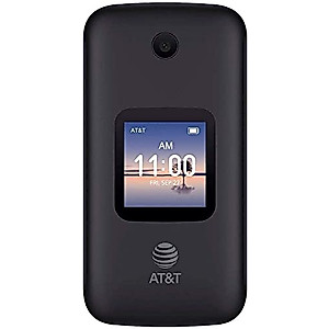Alcatel SMARTFLIP 4052R | 4G LTE | 4GB Flip-Phone | Bluetooth, WiFi, Big Buttons | Carrier locked to AT&T. Phone is not unlocked - Volcano Black