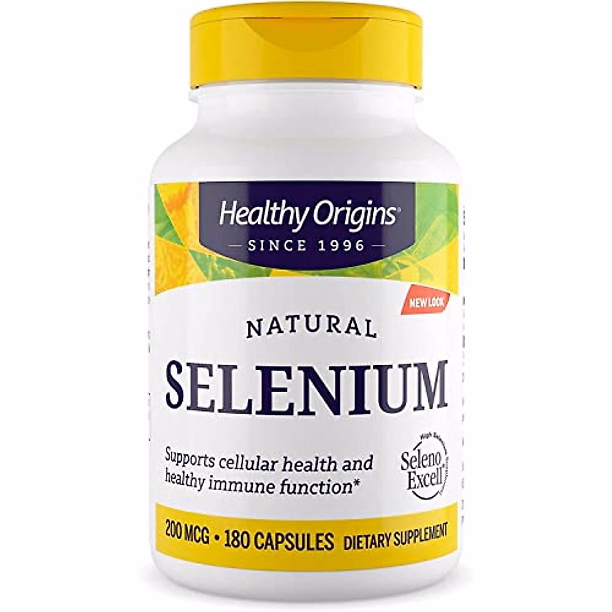 Healthy Origins Seleno Excell Selenium, 200 mcg - Selenium Supplement for Bladder Support - Selenium Pill for Immune System and Cellular Health - Trace Mineral Supplement - 180 Capsules