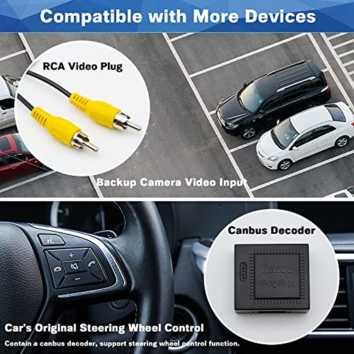 for Toyota Radio Wiring Harness Adapter - Android Car Stereo Radio Wiring Harness with CANBUS USB SWC Reversing Input