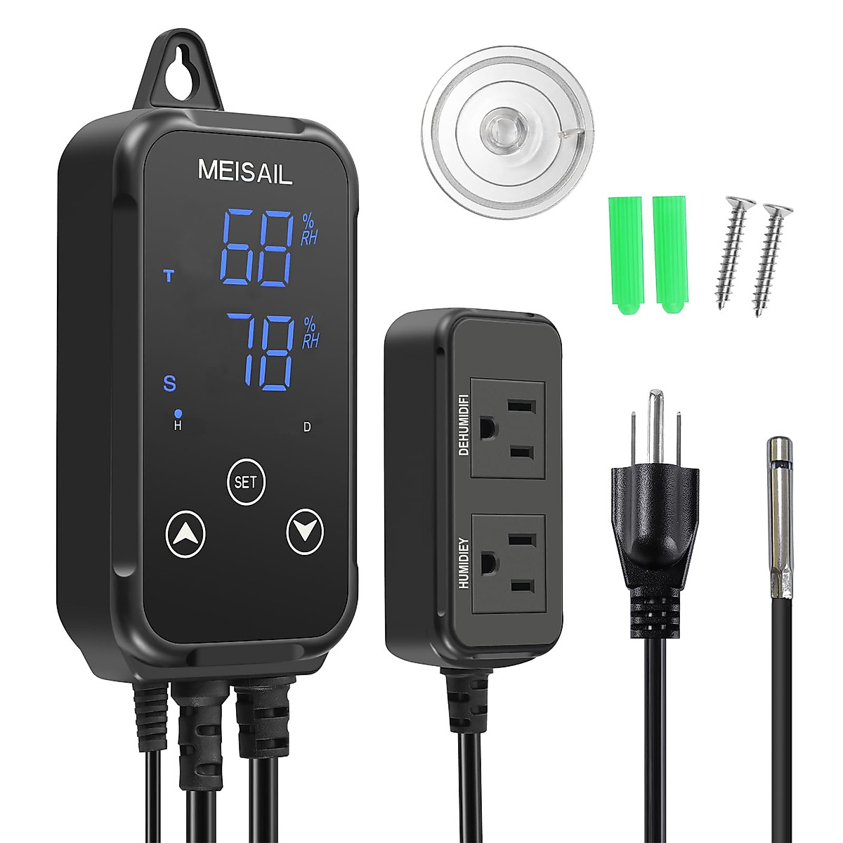 MEISAIL Humidity Controller Greenhouse Shiitake Mushrooms Humidifying dehumidifier Humidity Control Humidity Controller for Grow Tent