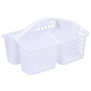 LAIGOO Portable Shower Caddy Basket Utility Caddy Tote, Bathroom Caddy Bucket with Handle for Shower Cleaning Products and Organizing, White
