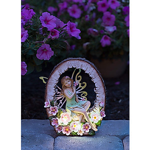 VP Home Woodland Garden Fairy Solar Powered Outdoor Decor Garden Light with LED Crackled Glass Globe Great Addition for Your Garden Solar Powered Light Garden Decorations Gifts for Outside Patio Lawn