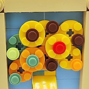 MIKEMENG 103pcs Sunflower MOC Building Blocks Set World Famous Art Paintings Blocks Toys Educational Classic Toy Bricks STEM Gift Toys for Kids Boys Girls