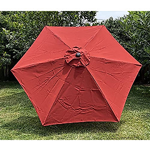 BELLRINO DECOR Replacement MEDIUM COFFEE/TAUPE STRONG & THICK Umbrella Canopy for 9ft 6 Ribs MEDIUM COFFEE/TAUPE (Canopy Only) (BRICK 96)