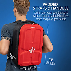 Deco Gear Xbox Series X Travel and Safe Storage Hardshell Backpack for Console, Accessories, Games and More, Impact Foam Specifically Designed to Cradle and Protect