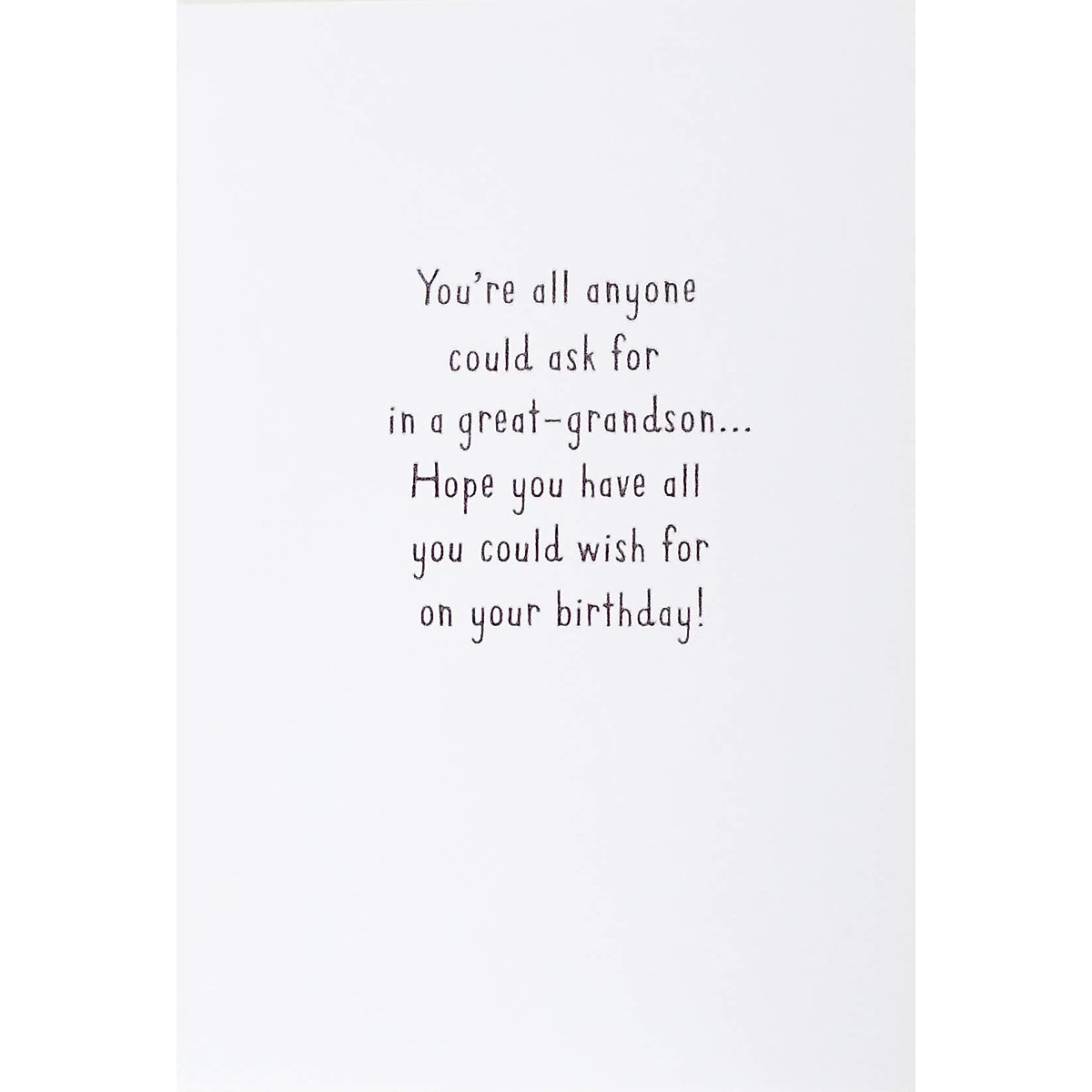 Greeting Card You're All Anyone Could Ask For In A Great-Grandson - Celebrating You Happy Birthday