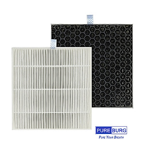 PUREBURG Replacement Filter Compatible with BLUEAIR 5410i 5440i DustMagnet Air Purifiers 5400 Series,2-Pack (4 Filters) H13 HEPA 3-Stage Filtration Activated Carbon 2-IN-1
