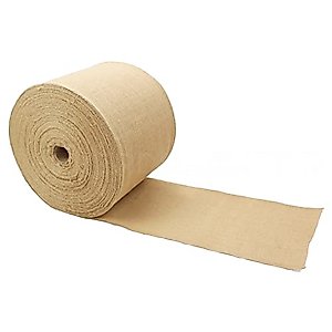 CleverDelights 6" Premium Burlap Roll - 100 Yards - No-Fray Finished Edges - Natural Jute Burlap Fabric