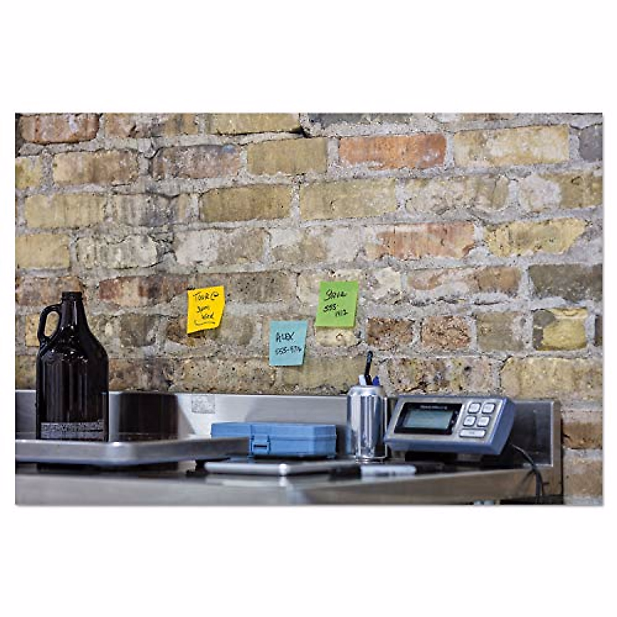 Post-it Extreme Notes, Stop Re-work on the Job, Works in 0 - 120 degrees Fahrenheit, 100X the holding power, Green, Orange, Mint, Yellow, 3 in x 3 in, 12 Pads/Pack, 45 Sheets/Pad (EXTRM33-12TRYX)