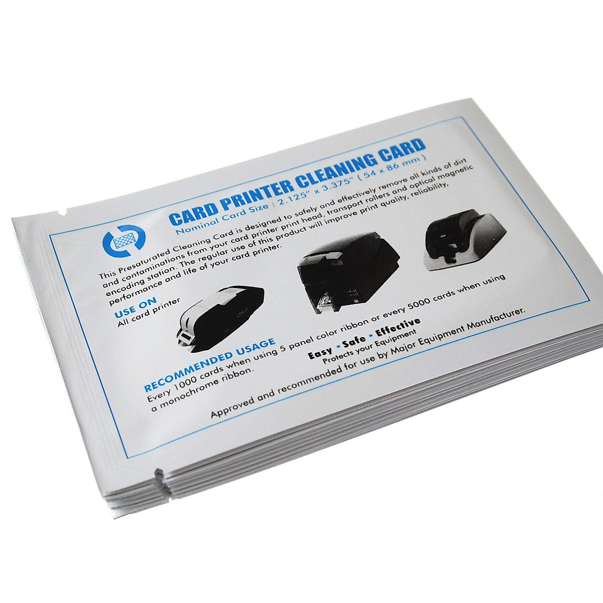 UBICON Card Reader Cleaning Card - Pre-Saturated with 99.9% IPA, Effective Dirt and Oil Remover, Compatible with ATM, POS, Swipe and Smart Card Readers - 2.125 x 3.375 Inches (10)