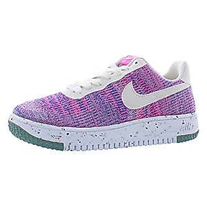 Nike Women's Air Force 1 Low DC7273 500 Crater Flyknit, Fuchsia Glow/Pink Blast/Green, 7.5