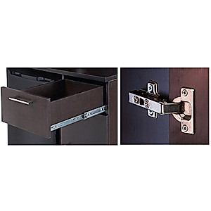 Breaktime Coffee Break Lunch Room Furniture Buffet Model 3255 4 Piece Group Color Espresso - Factory Assembled (NOT RTA) Furniture Items ONLY.