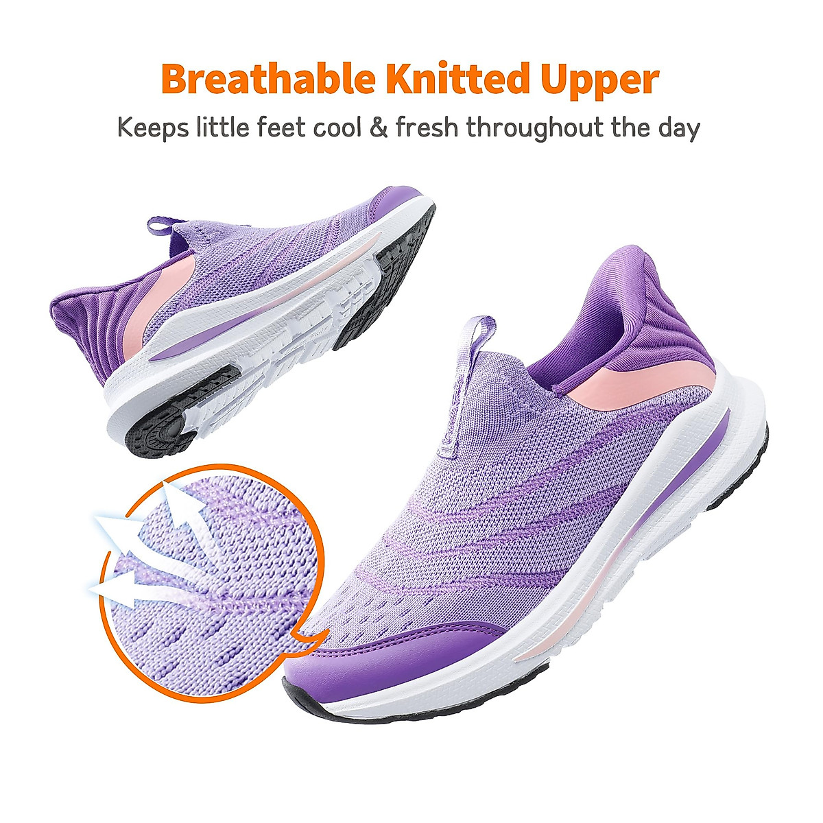 DREAM PAIRS DREAM PAIRS Boys Girls Shoes Kids Tennis Slip on Running Athletic Walking Sneakers for Little/Big Kid Purple Size 2 Little Kid SDRS2334K