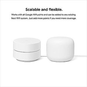 Google Wi-Fi Mesh Network System Router AC1200 Point (3-Pack) Bundle with Nest Indoor Security Camera, 3-Pack