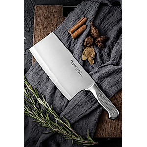 Mituer Meat Cleaver 7 inch Butcher Knife - Stainless Steel Chinese Chef Knife - Cleaver Knife for Restaurants and Home