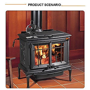 MKNAZ 5 Blade Mini Fireplace Fan Heat Powered Stove Fan Log Wood Burner Eco-Fan Quiet Fireplace Fan Heater Efficient Heat Distribution (Color : Stove Fan)