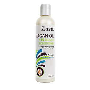 Lusti Argan Oil 4 In 1 Leave-In Conditioner, 8 fl oz - Moisturize & Condition Instantly - Prevent Breakage