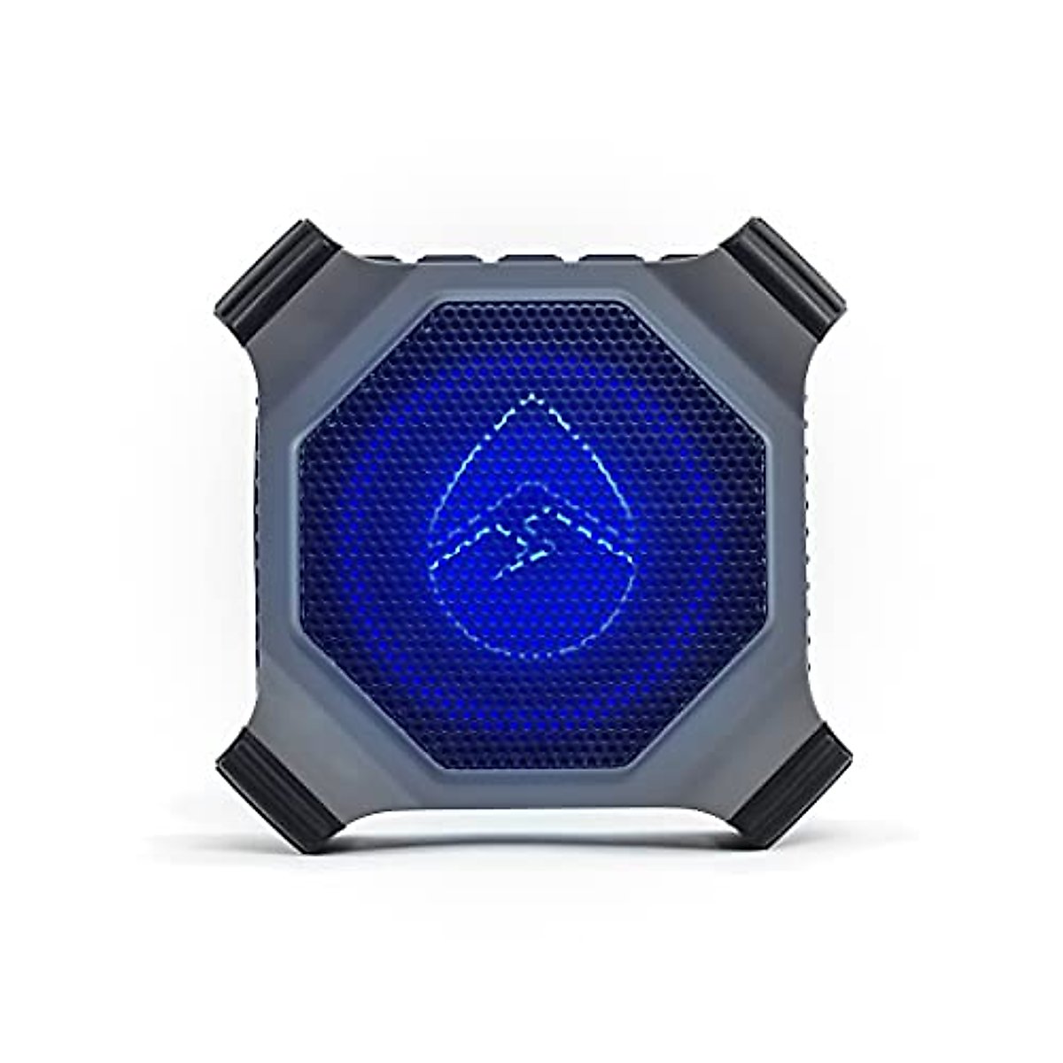 ECOXGEAR EcoEdge Plus GDI-EXEGPL410 Rugged Waterproof Floating Portable Bluetooth Wireless 20 Watt Smart Speaker with Bottle Opener and LED Party Lights (Gray)