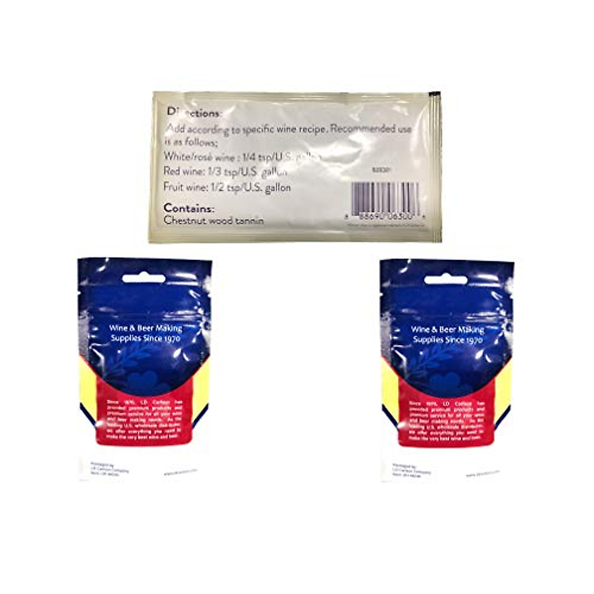 Oxalis Supply NC-XSLI-LR2B Wine Tannin 1 oz, Pectic Enzyme 1 oz, Acid Blend 2 oz Bundle