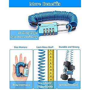 Universal Combination Lock Cable for RV Surge Protector 30/50 amp, Security PIN Locking Chain