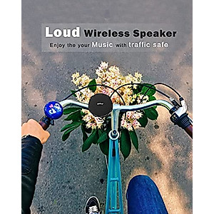 Inwa Bluetooth Bicycle Speakers with TF Card Mode, Waterproof Wireless Portable Traveling Bike Speaker, Built in Mic for Bicycle Riding, Showering, Hiking, Pool, Beach, Golfing(Black)