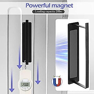 KKUYT Magnetic Hanger Organizer, Hanger Storage Stacker Holds up 40 Metal Coat Hanger, Hanger Rack for Washing Machine, Wall Mount Clothes Hanger Holder Rack to Keep Laundry Room Closet Tidy