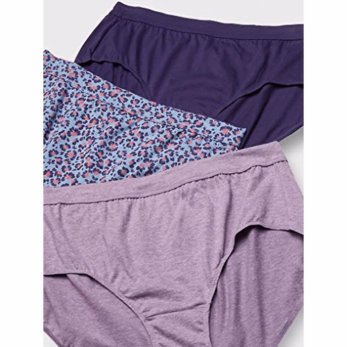 JUST MY SIZE Women's Plus Size Cool Comfort Ultra Soft Brief 6-Pack, Assorted, 11