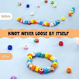 Jewelry Glue for Elastic String, Clear Craft Glue Elastic String Kont Fixing Drip, Bracelet Glue Bracelet Supplies for Rhinestones Crafts, Clay Beads, Fabric, Jewelry Making Kit