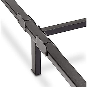 Amazon Basics Metal Bed Frame, 9-Leg Base for Box Spring and Mattress, King, Tool-Free Easy Assembly, Black, 79.5" L x 76" W x 7" H