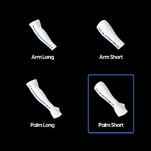PULSAR eS Gaming Arm Sleeve for Esports Gaming Compression Sleeve, Palm Short L White