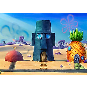 5x3ft Underwater Pineapple House Photography Backdrops Patrick Star Theme Birthday Party Decor Photo Background Cartoon Animation