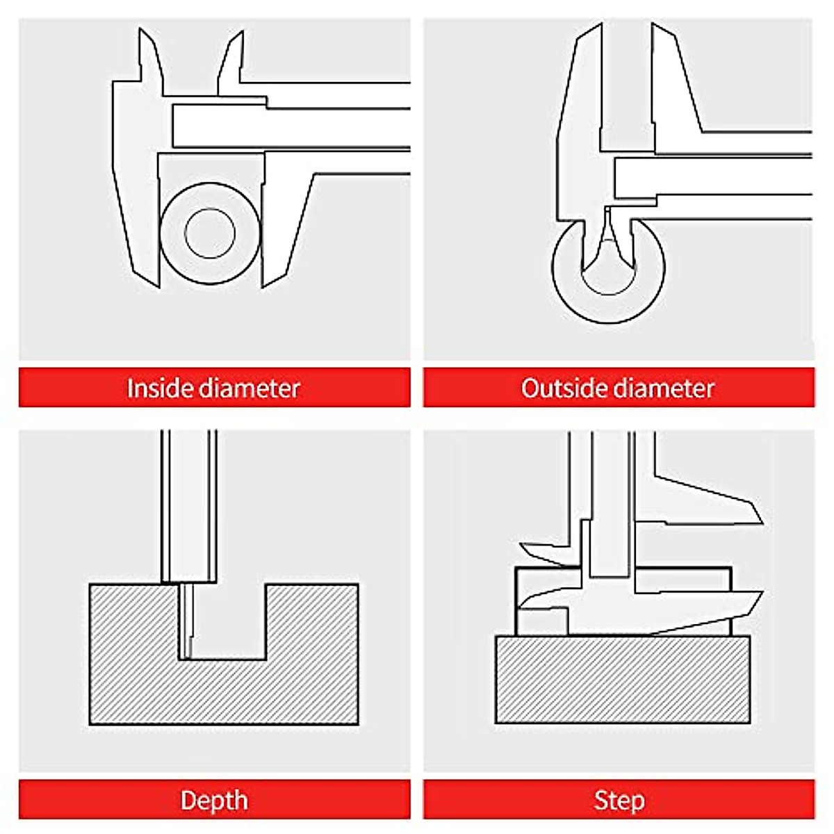 Mini Plastic Caliper, 10 Pack 6in/150mm Vernier Caliper, Double Scale Sliding Gauge Measuring Tool for Student Office, Jewelry Sliding Gauge Ruler Measuring Tool, 5 Different Colors(10 Pack)