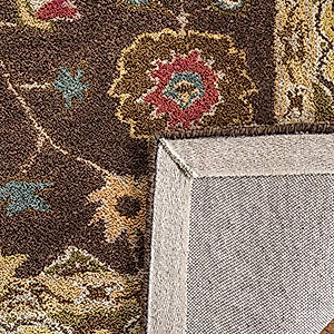 SAFAVIEH Anatolia Collection 4' x 6' Brown / Gold AN562A Handmade Traditional Oriental Premium Wool Area Rug