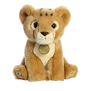 Aurora® Adorable Miyoni® Tots Lion Cub Stuffed Animal - Lifelike Detail - Cherished Companionship - Brown 8.5 Inches