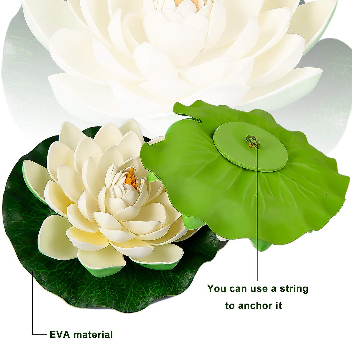 Linyida 7PCS Artificial Floating Foam Lotus Flowers,Artificial Water Lily Pads，Lotus Lilies Pad Ornaments for Patio Koi Pond Pool Aquarium Home Garden Wedding Party Holiday Event Decorations。Colorful
