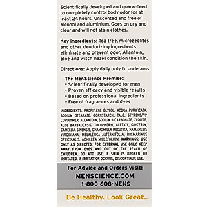 MenScience Androceuticals Advanced Deodorant, 2.6 oz (Pack of 1)