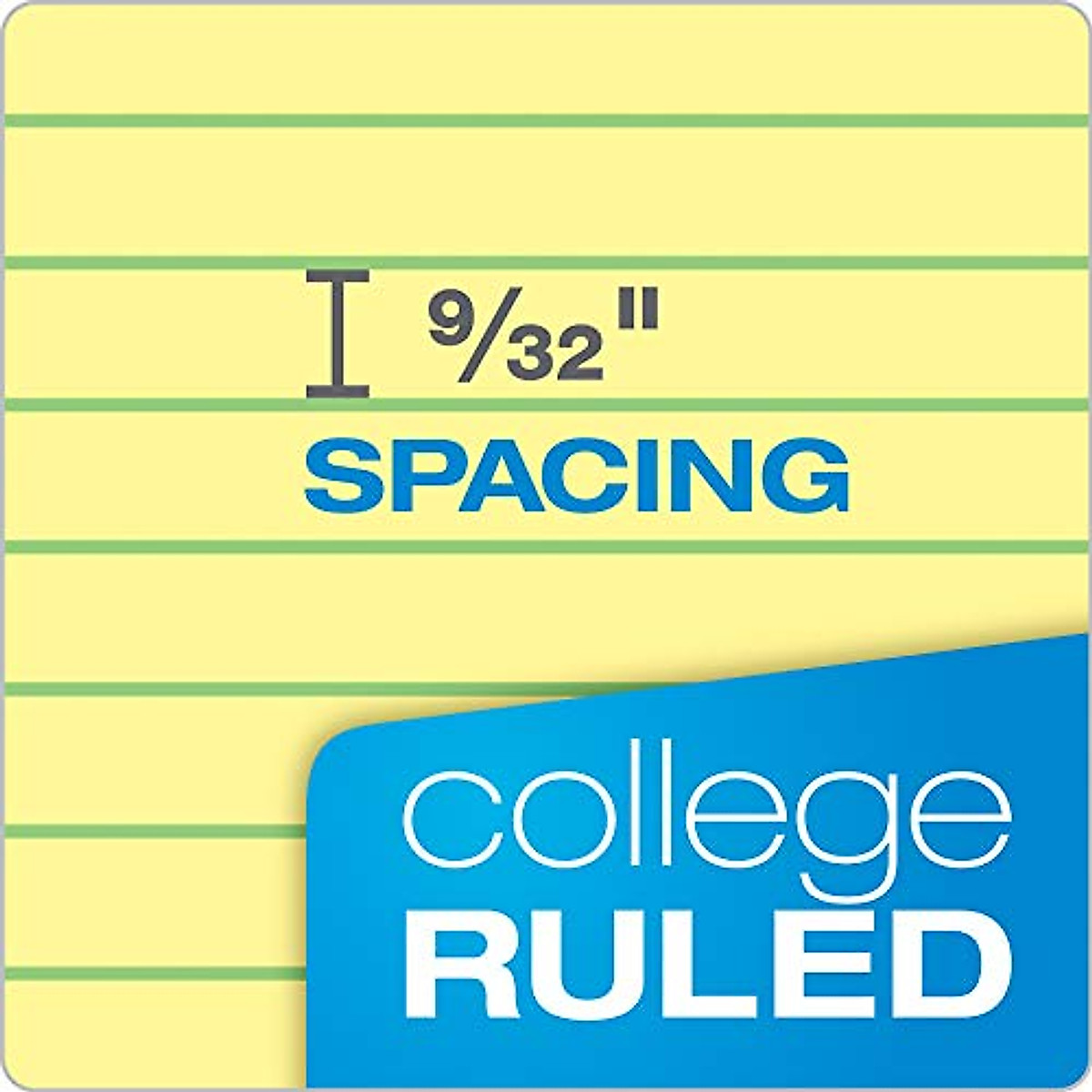 TOPS 63383 Double Docket Writing Pad, 8 1/2 x 11 3/4, Canary, 100 Sheets