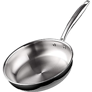 Cook N Home 7-Piece Tri-Ply Clad Stainless Steel Cookware Set, Silver,2644