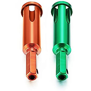 2 Pieces Wire Twisting Tools, Wire Stripper and Twister, Wire Terminals Power Tools for Stripping and Twisting Wire Cable, both Manual and Electric (Green and Orange)