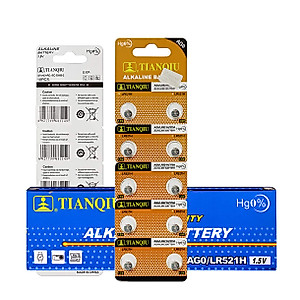 Tianqiu 10PCS Ag0 Lr521 379 Sr521Sw Alkaline Battery