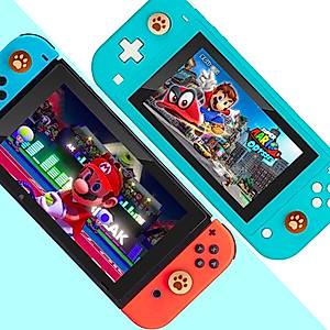 Silicone Cute Thumb Grip Caps Cover Ergonomic Joystick Caps Analog Thumb Stick Caps for Nintendo Switch NS Joy Con/Switch Lite Controller Brown