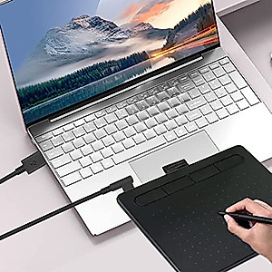 Adhiper PTH660 Charging Cable Replacement Data Sync USB Cable Power Supply Cord Wire Compatible Wacom Intuos Pro PTH-860 PTH860 PTH-660 (200cm/Black)