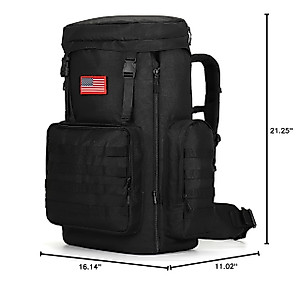 outdoor plus Extra Large Camping Backpack For Men, Hiking Backpacking Backpack, 60 Liter 70l Oversized Rucksack Waterproof