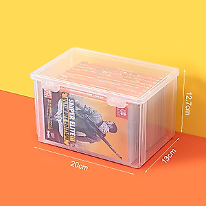 Switch Game Card Storage Box, Support 11Game Card with Protective Case with Storage, Ultra-cleartransparent, Can be Stored Switch Host and Handle and other Accessories