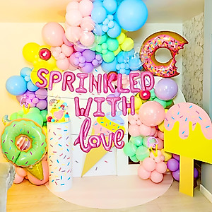 Pink Baby Sprinkle Decorations For Girl Sprinkled With Love Banner Gender Baby Shower Sprinkle Decoration Sprinkled With Love Baby Shower Decorations Party Supplies