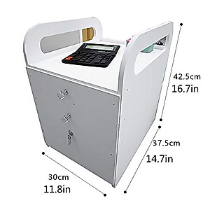 BXYXJ Multi Functional Desk Organizer File Cabinet, 3Layer White with Lock, for Document Folder A4 Paper Debris Sorting and Storage.