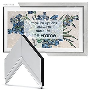 Deco TV Frames - Contemporary Silver Smart Frame Compatible ONLY with Samsung The Frame TV (75", Fits 2021-2023 Frame TV)